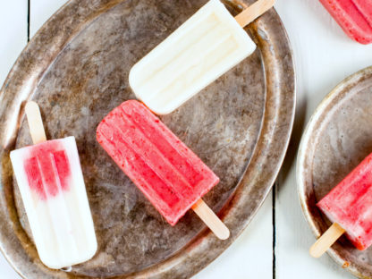 Strawberry & Coconut Cream Dairy Free Popsicles