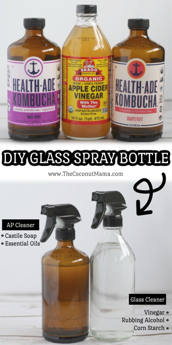 Glass Spray Bottle for Homemade All-Purpose Cleaner