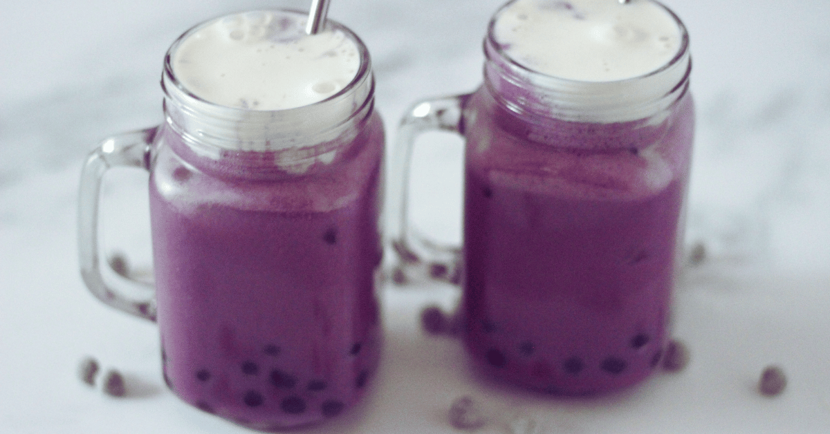 Taro Milk Tea Recipe - The Coconut Mama