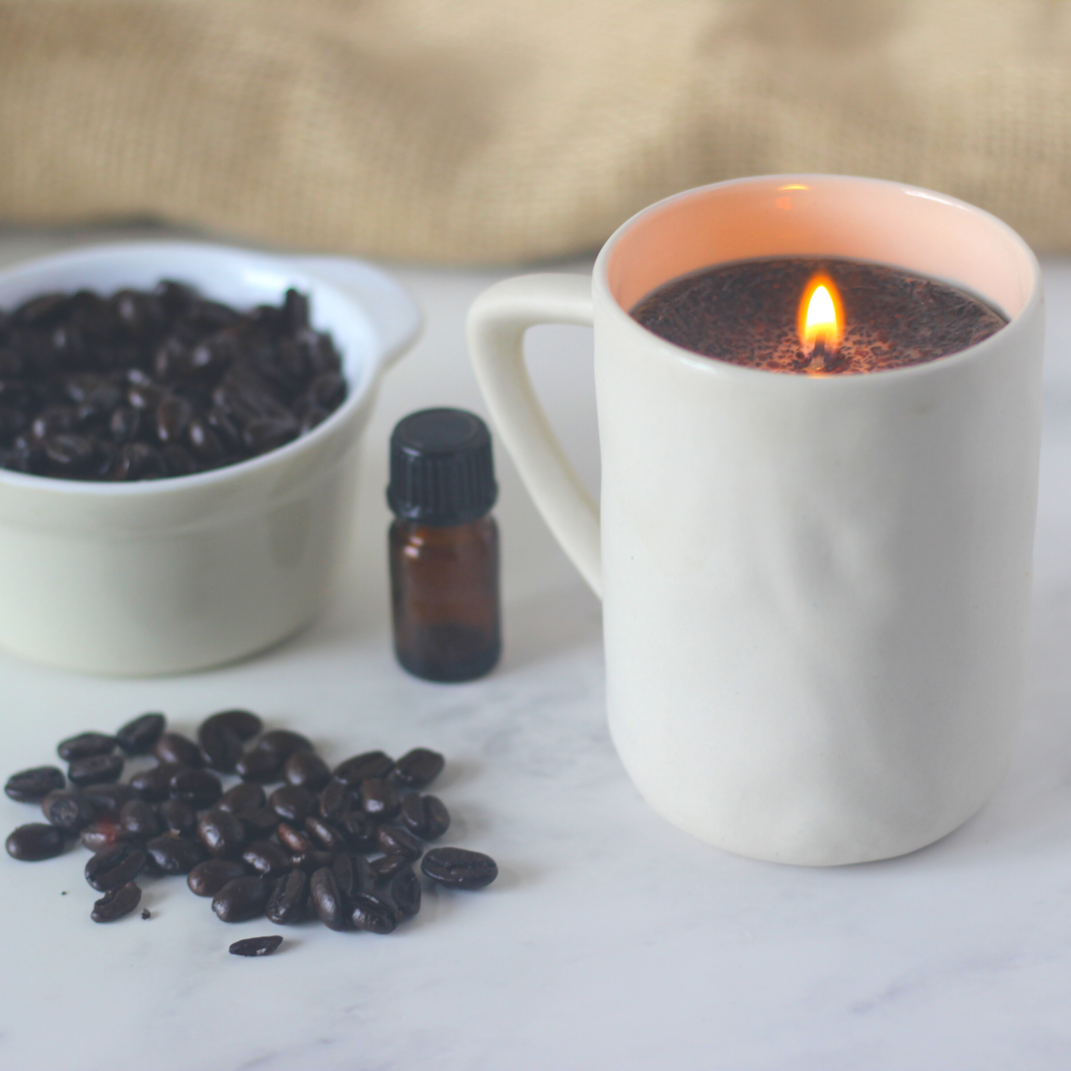 DIY Coffee Candles - The Coconut Mama