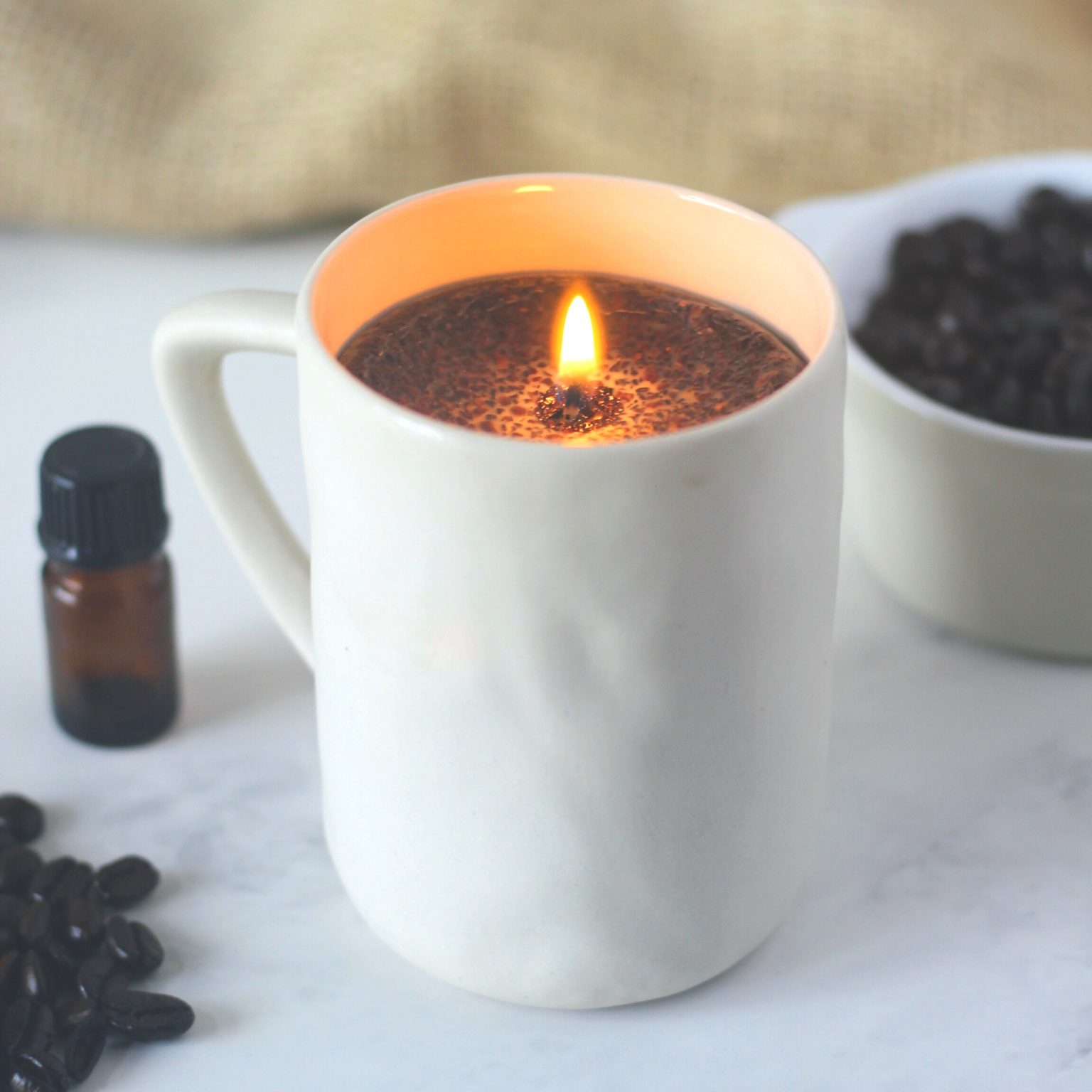 DIY Coffee Candles - The Coconut Mama
