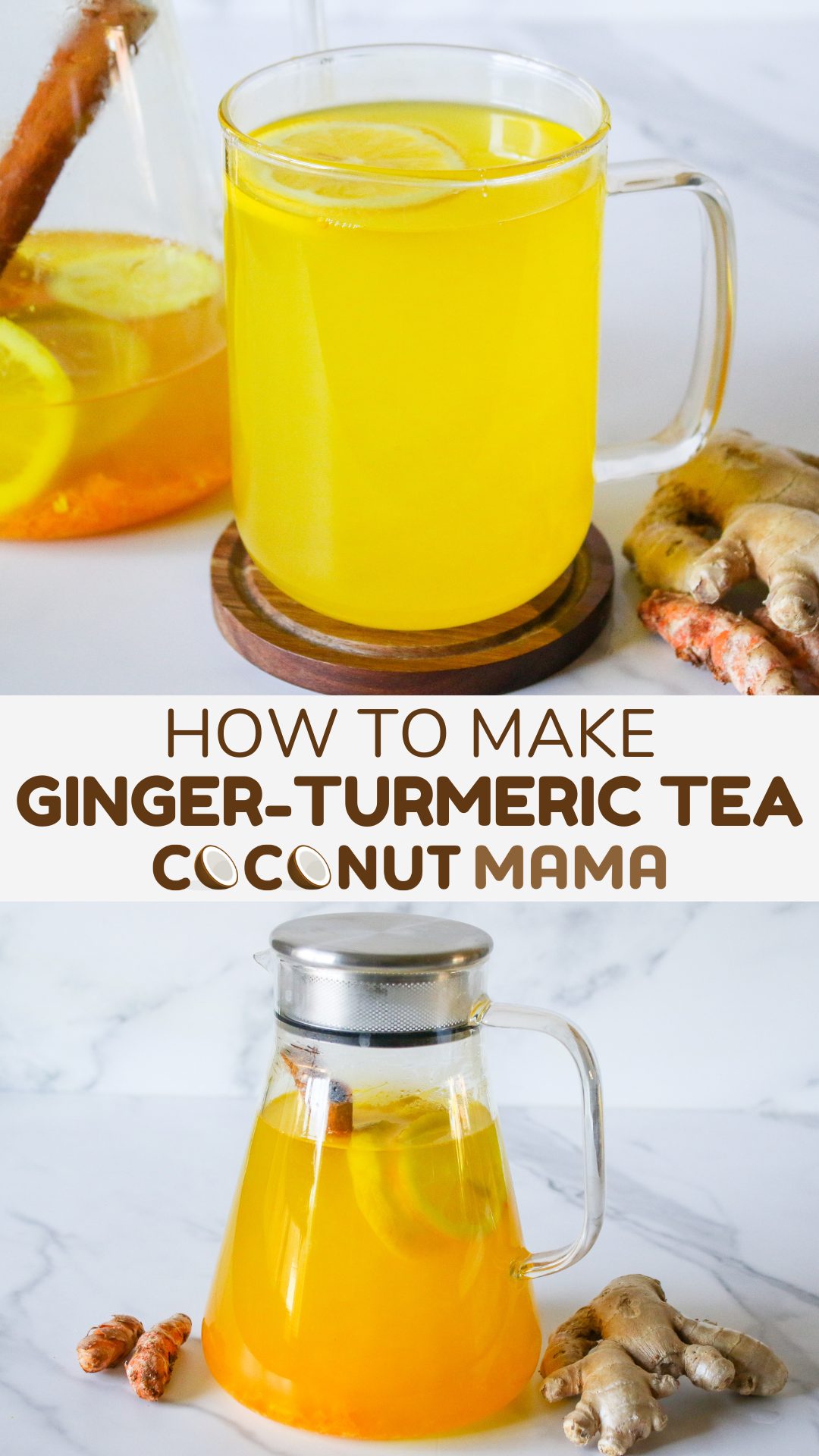 Homemade Ginger-Turmeric Tea Recipe - The Coconut Mama