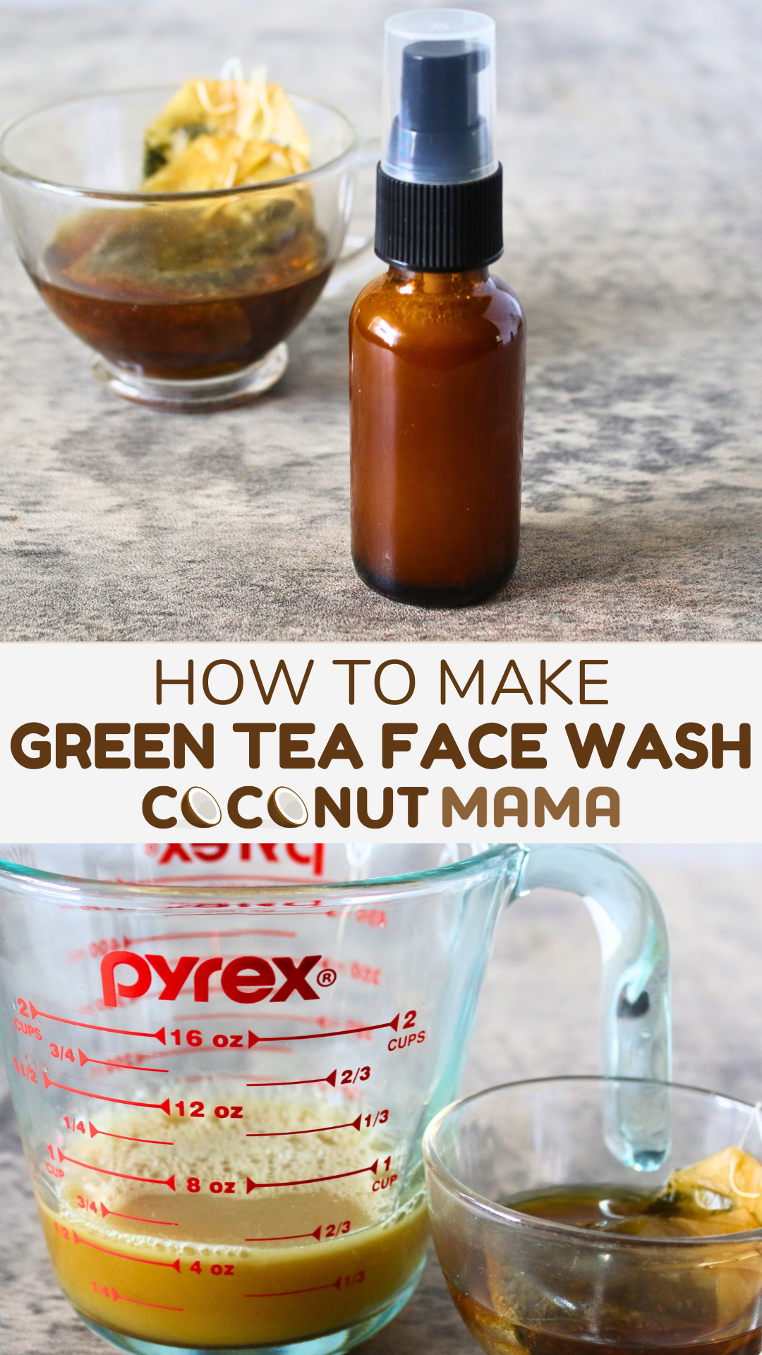 DIY Green Tea Face Wash - The Coconut Mama