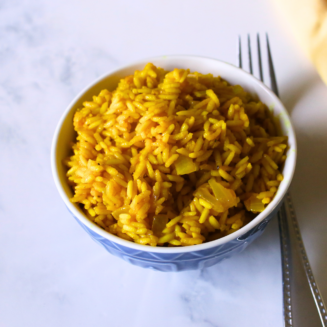 Delicious Turmeric Rice Recipe - The Coconut Mama