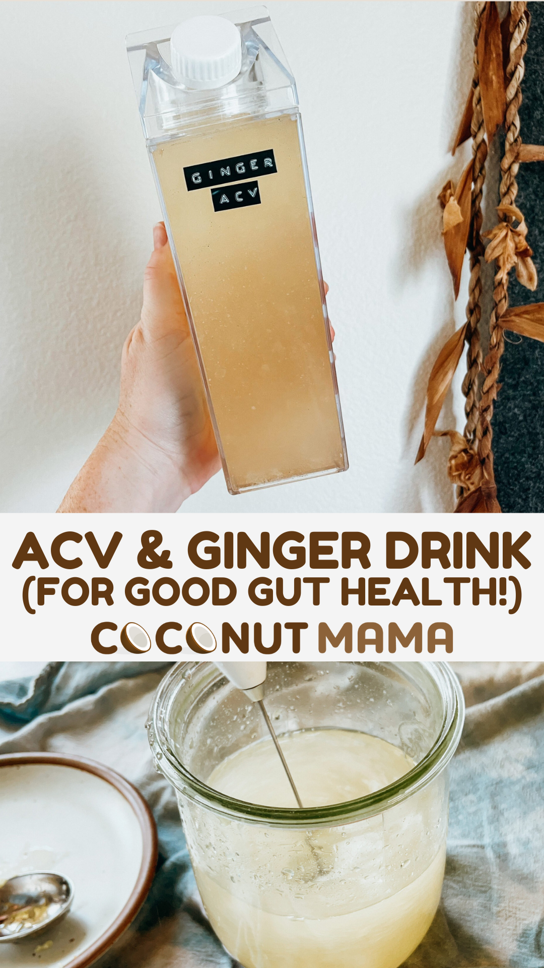 Apple Cider Vinegar & Ginger Drink (For Good Gut Health!) - The Coconut ...