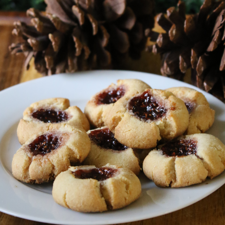 Almond Flour Thumbprint Cookies - The Coconut Mama