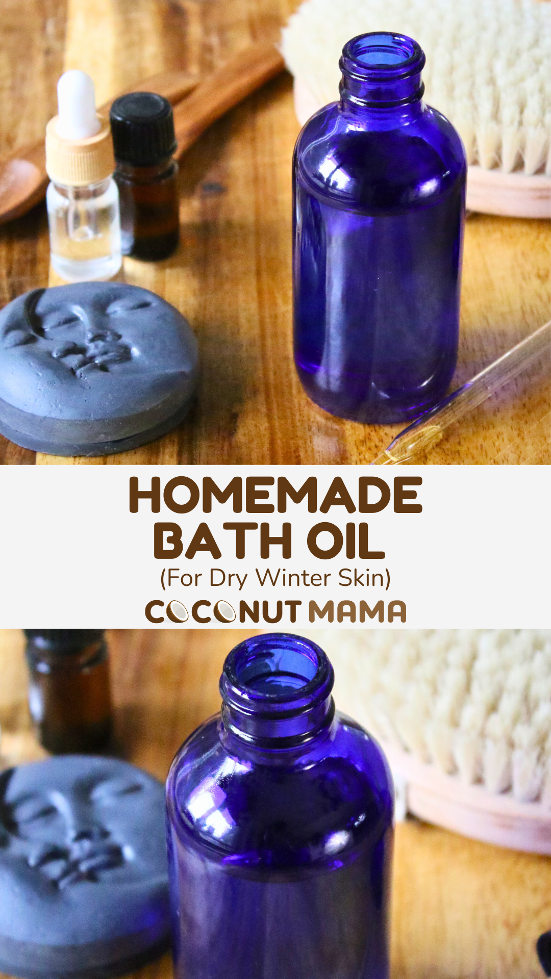 Homemade Bath Oil for Dry Winter Skin - The Coconut Mama