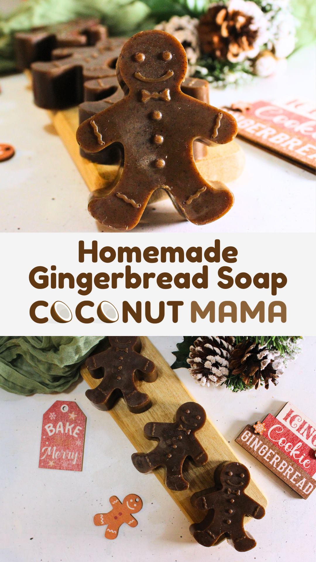 DIY Gingerbread Soap (Festive Holiday Melt & Pour Soap!) - The Coconut Mama