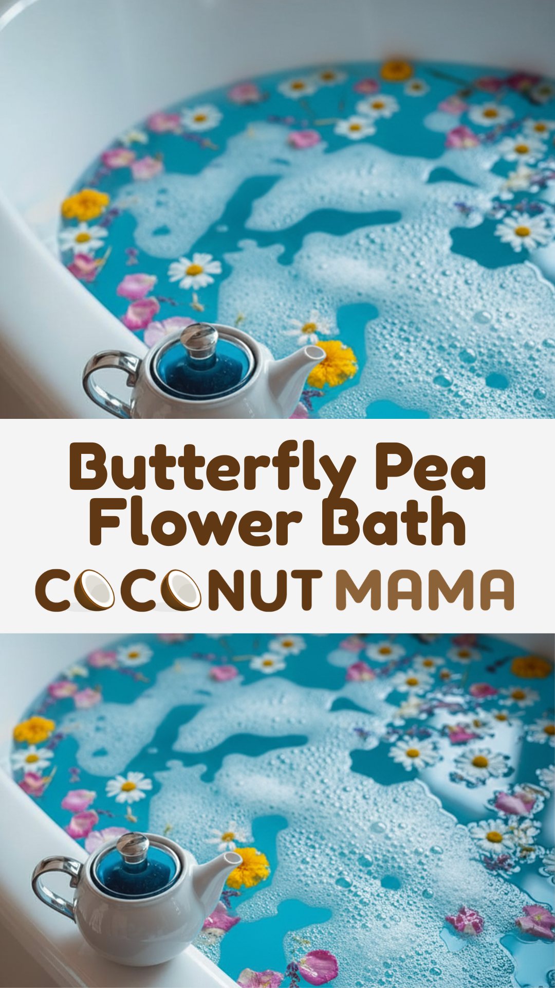DIY Butterfly Pea Flower Milk Bath - The Coconut Mama